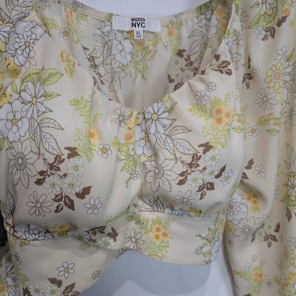 Madden Girl | Tops | Madden Nyc Ruffle Boho Crop Top Xl Juniors Yellow ...